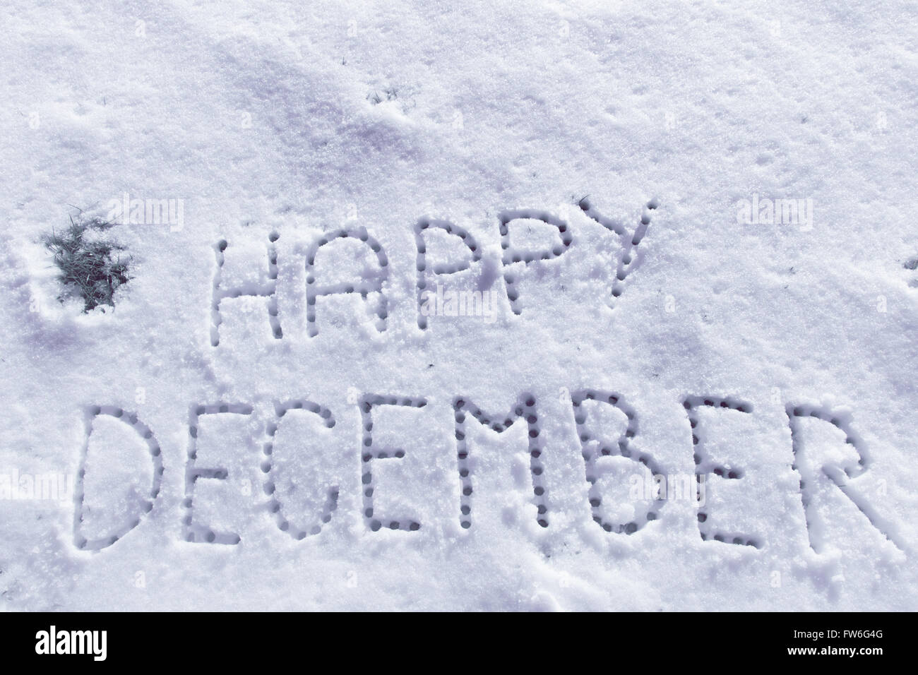 Written words happy december on hi-res stock photography and images - Alamy