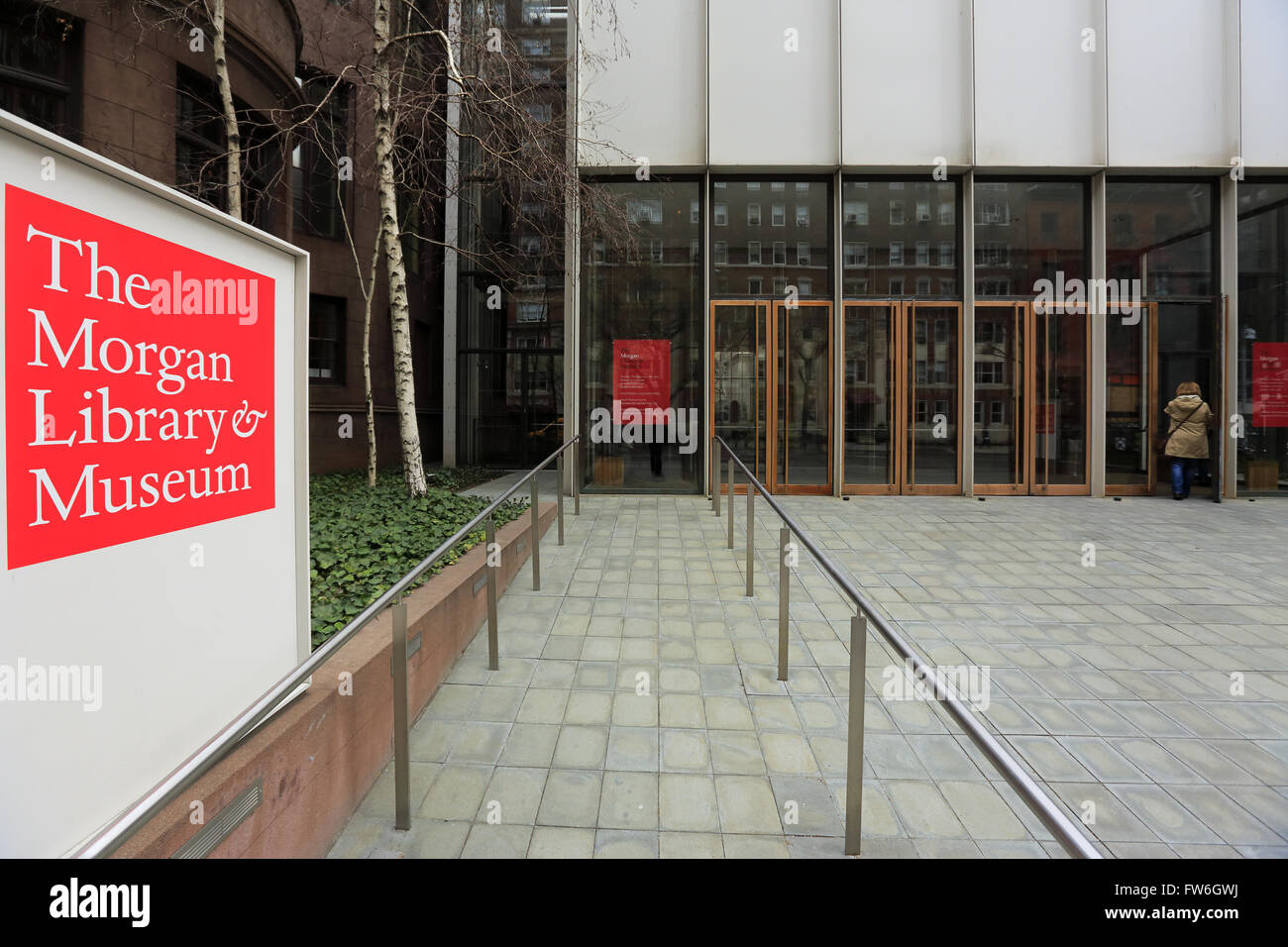 The entrance of the Morgan Library & Museum. Manhattan, New York City ...
