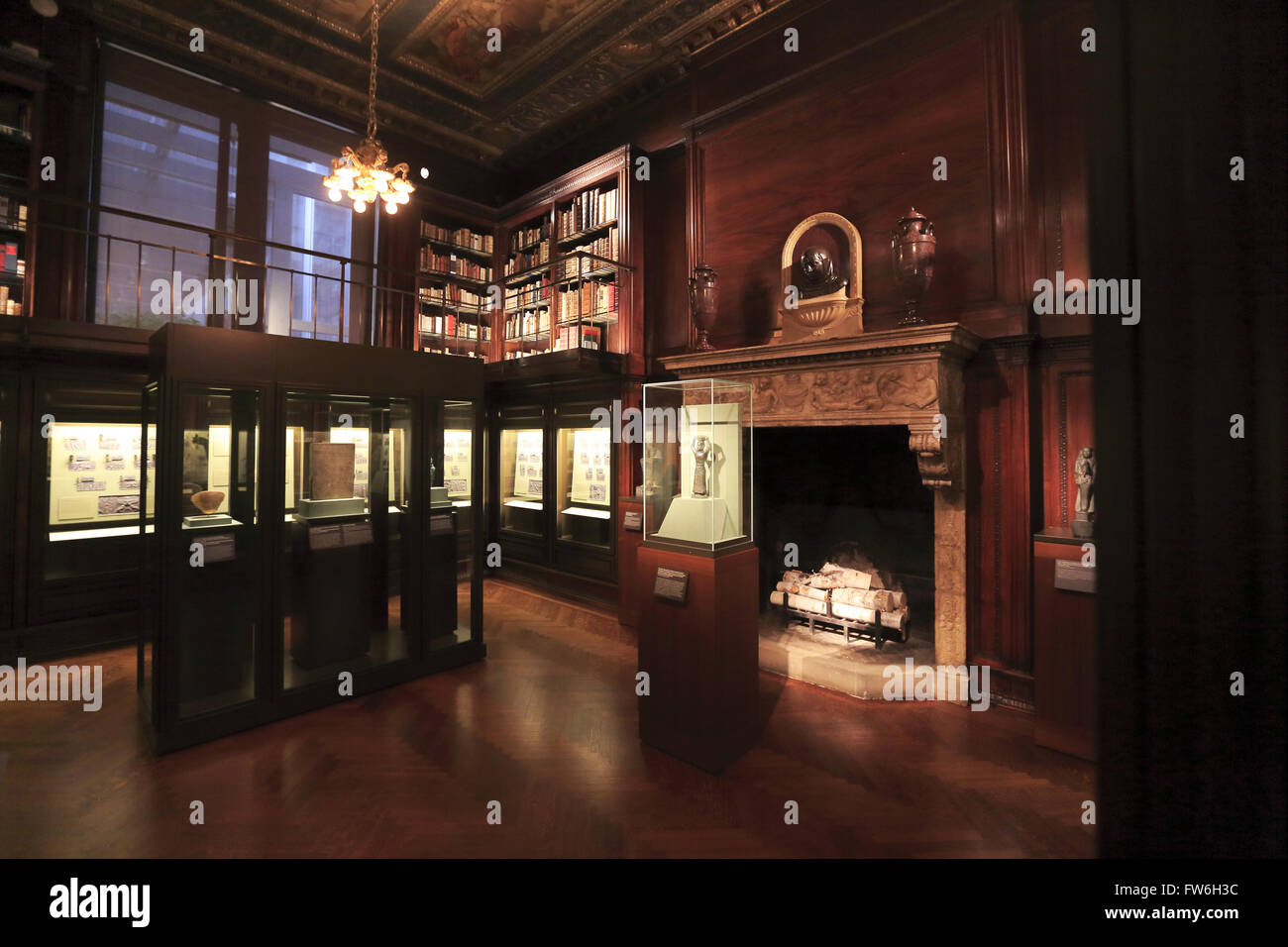 Antique books and art pieces displaying in the Librarian's Office ...