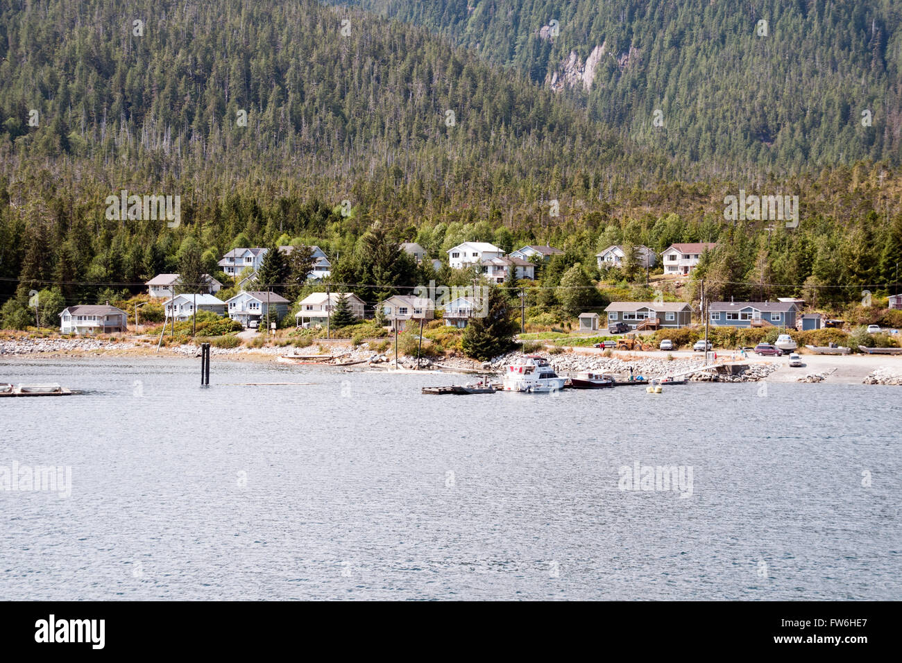 The Kitasoo Xai'xais First Nation community of Klemtu, in the Great ...