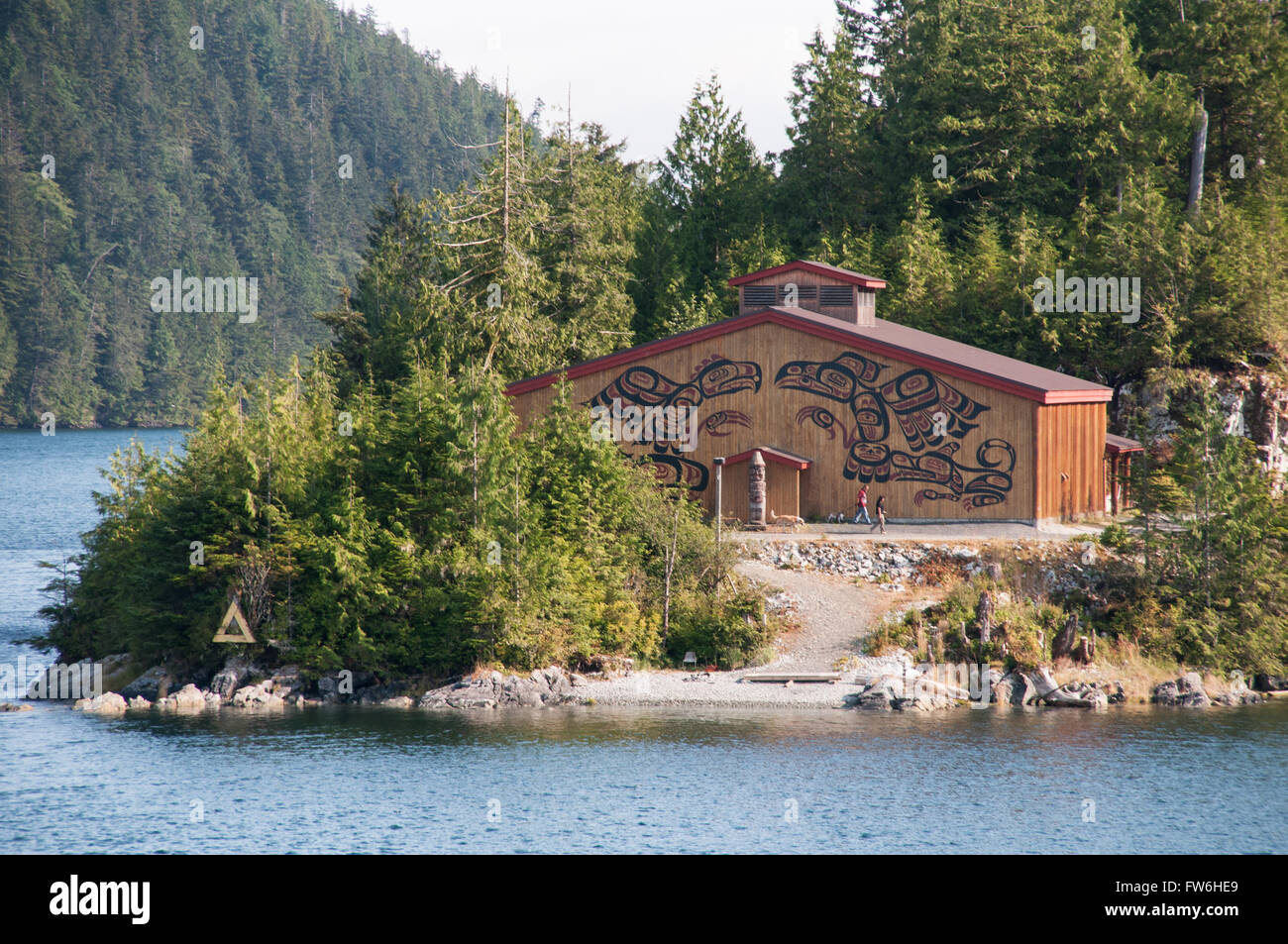 A big house in the Kitasoo Xai'xais First Nation community of Klemtu ...