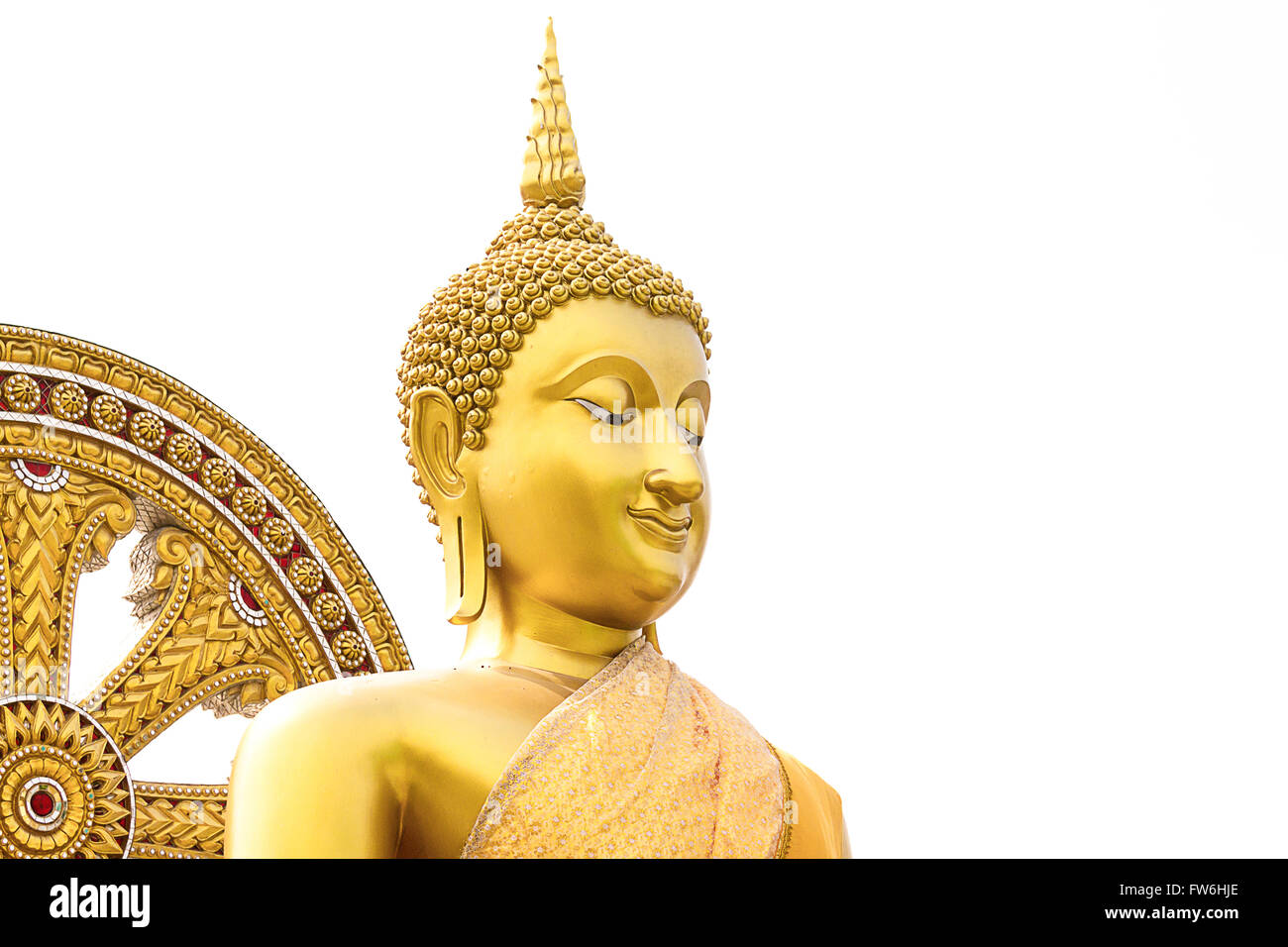 Buddha Statue, Isolated, white background Stock Photo - Alamy