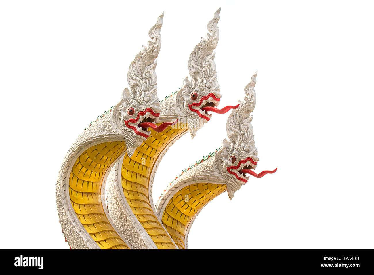 Naga statue statue with White background Stock Photo - Alamy