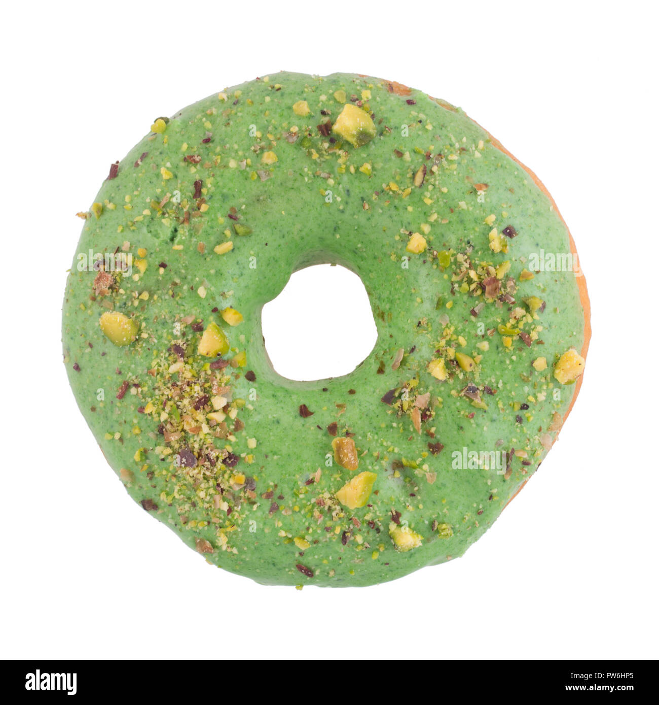 Pistachio green donut Stock Photo - Alamy