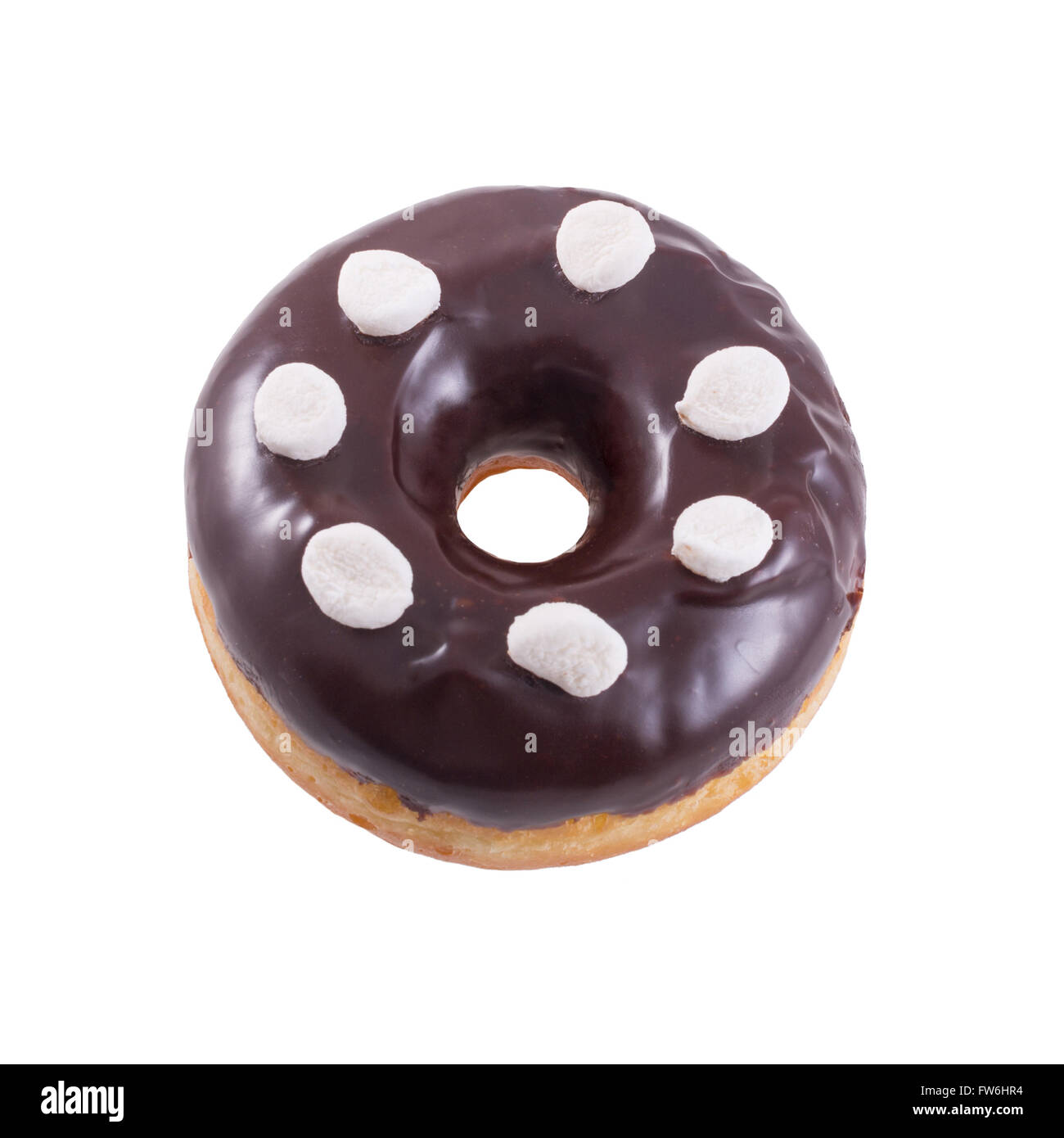 Chocolate donut isolated in Cut Out Stock Images & Pictures - Alamy