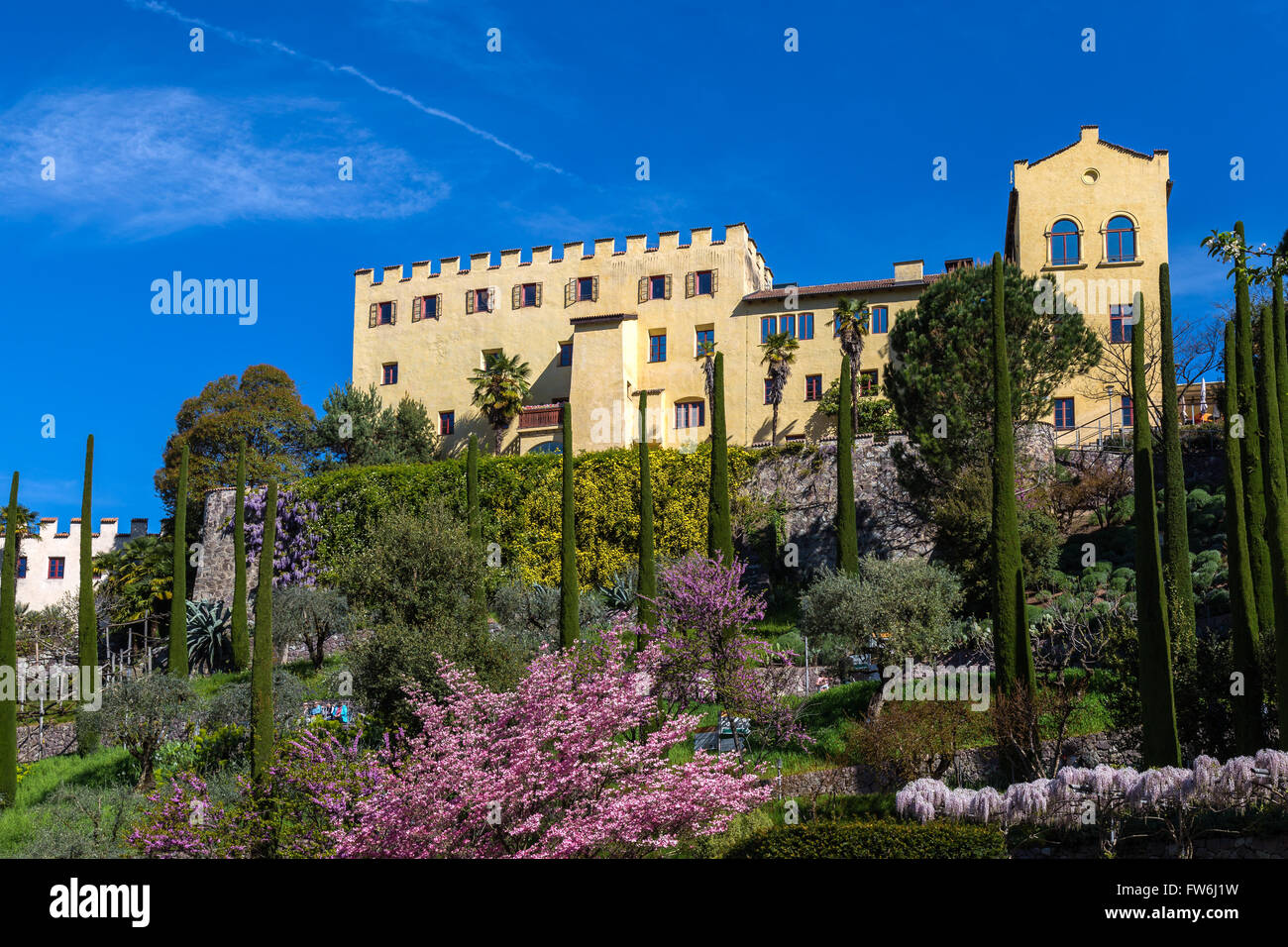 Trauttmansdorff castle, Meran, South Tyrol Stock Photo - Alamy