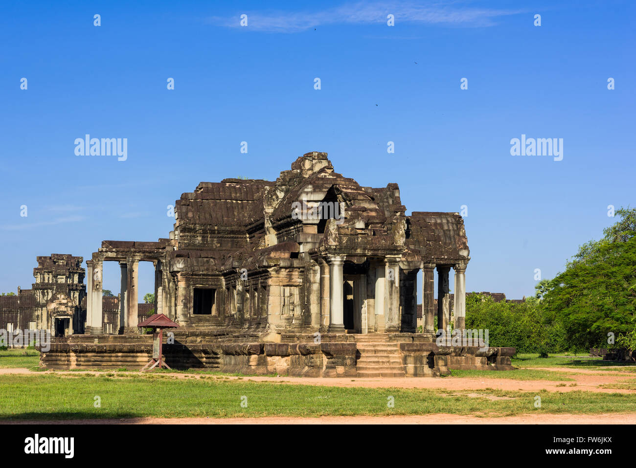 Architectural ruins at World Heritage Site of Angkor, Cambodia Stock ...