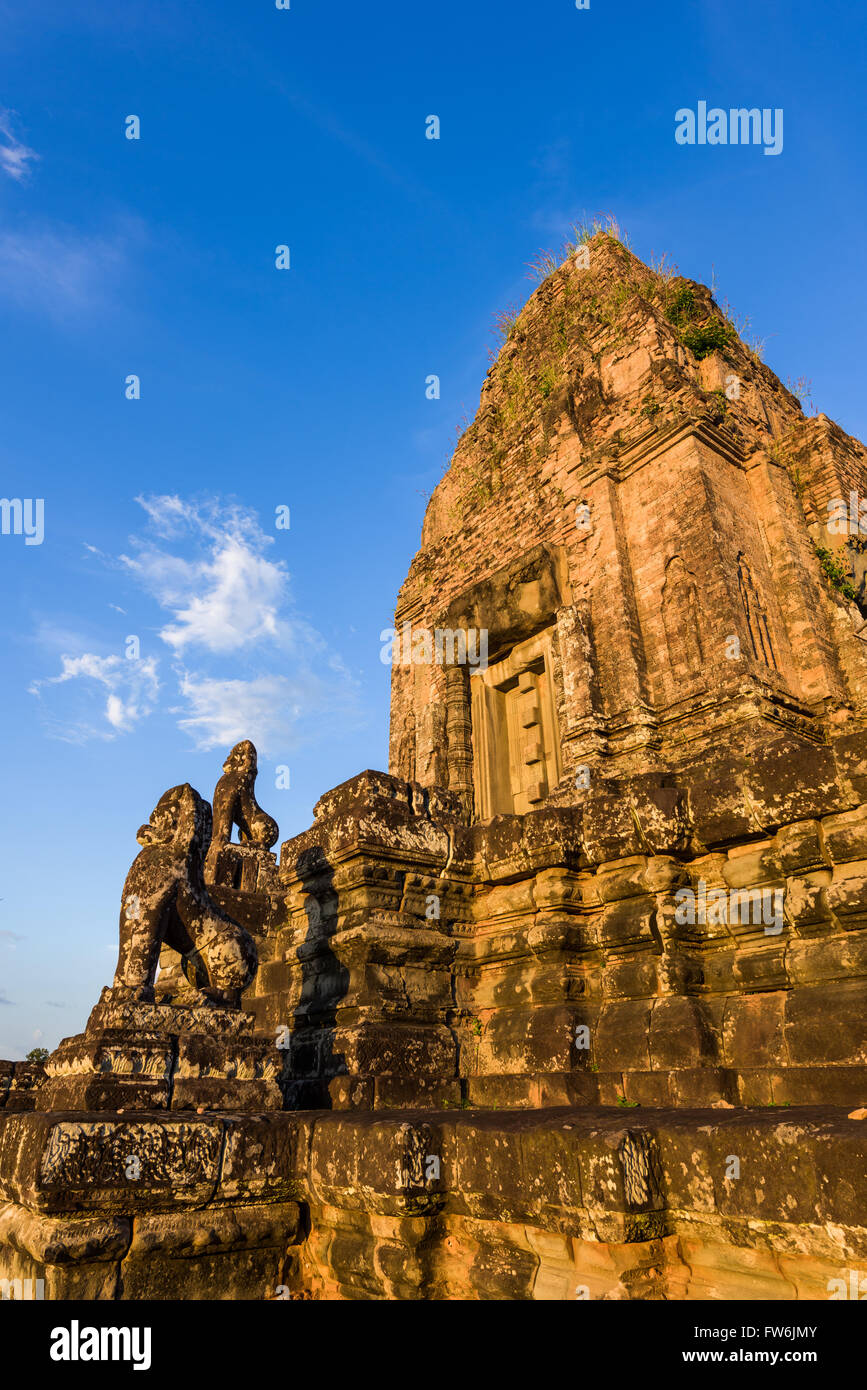 Beautiful golden light illuminates temple ruins at sunset Stock Photo ...