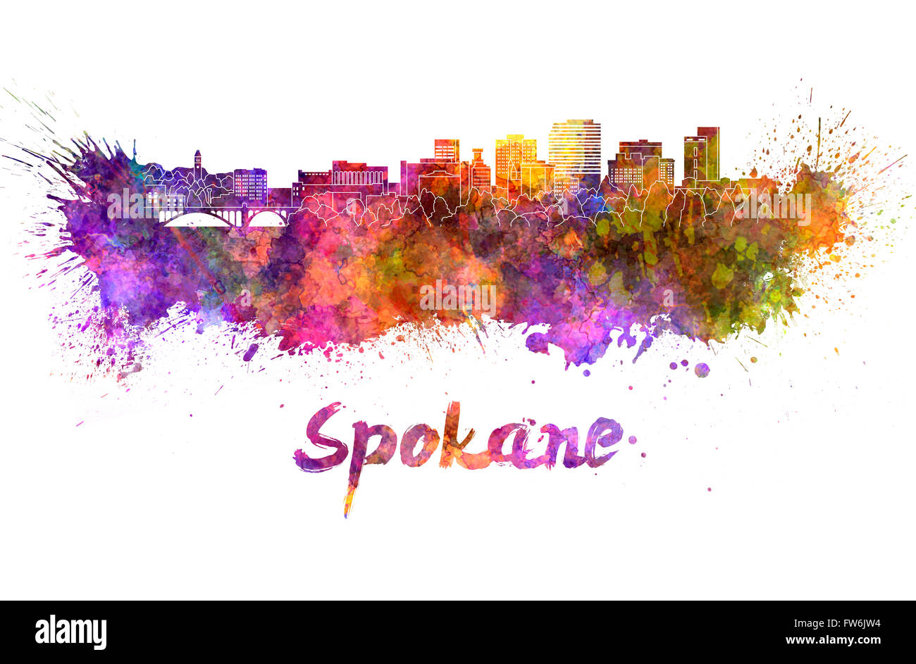 Spokane washington skyline hi-res stock photography and images - Alamy