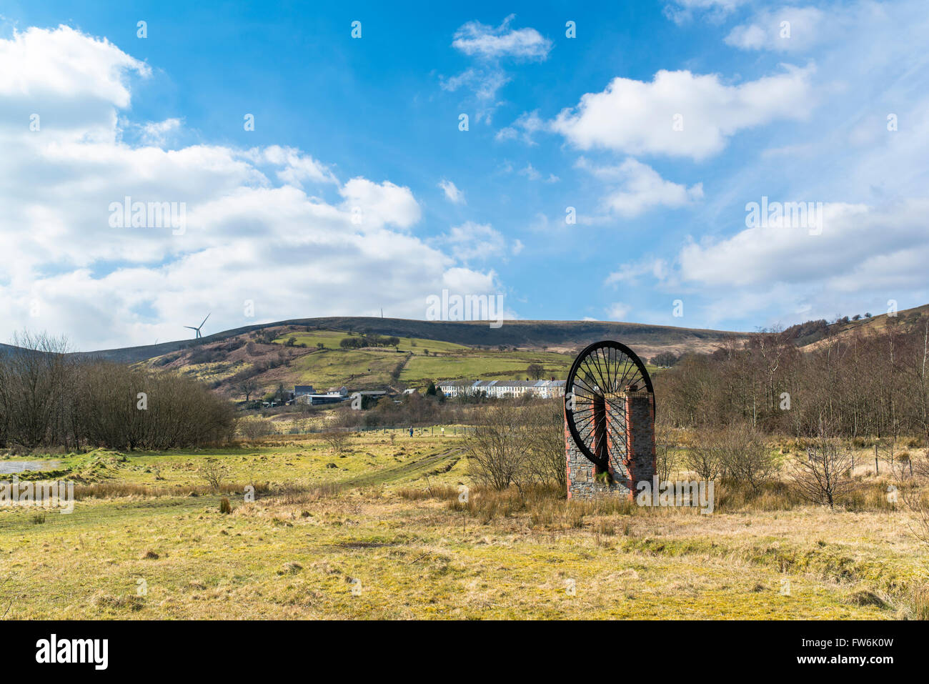Pit head wheel now caps the shaft at the colliery in Dare Country Park ...