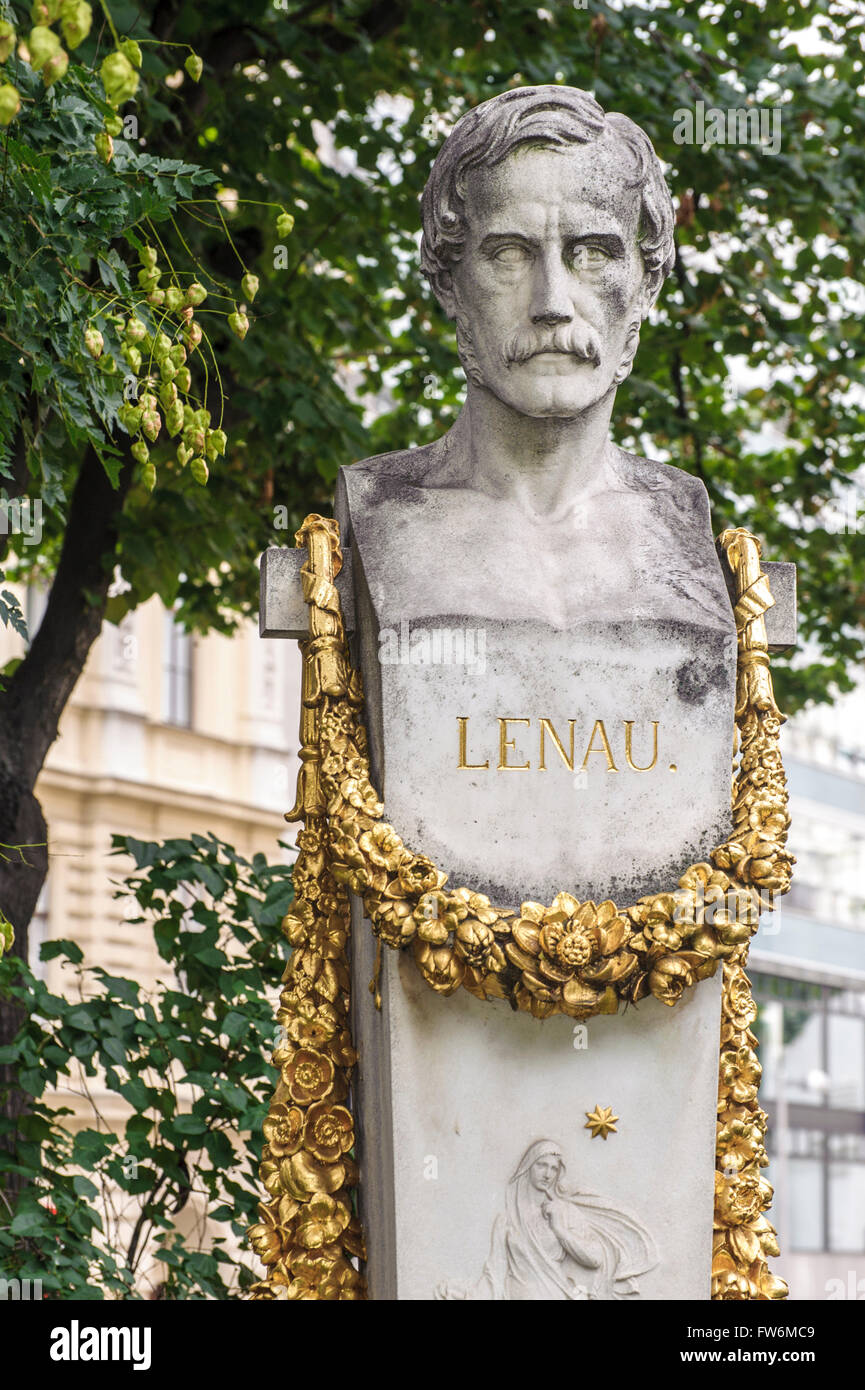 Nikolaus Lenau statue, on Schillerplatz. Born 13 August 1802 ; 22 ...