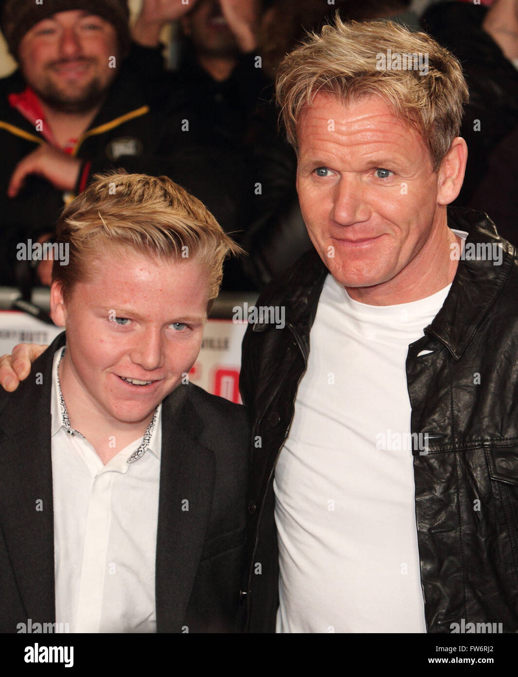 London. UK. Gordon Ramsey and son Jack Ramsay at the World Premiere of ...