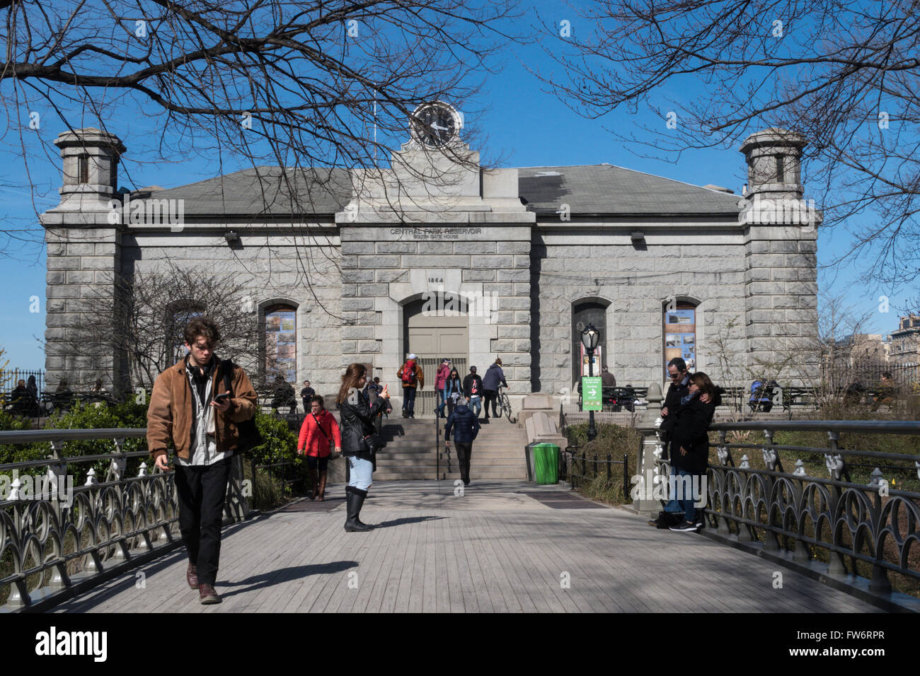 Central Park Reservoir Building, South Gate House (Gatehouse), NYC, USA ...