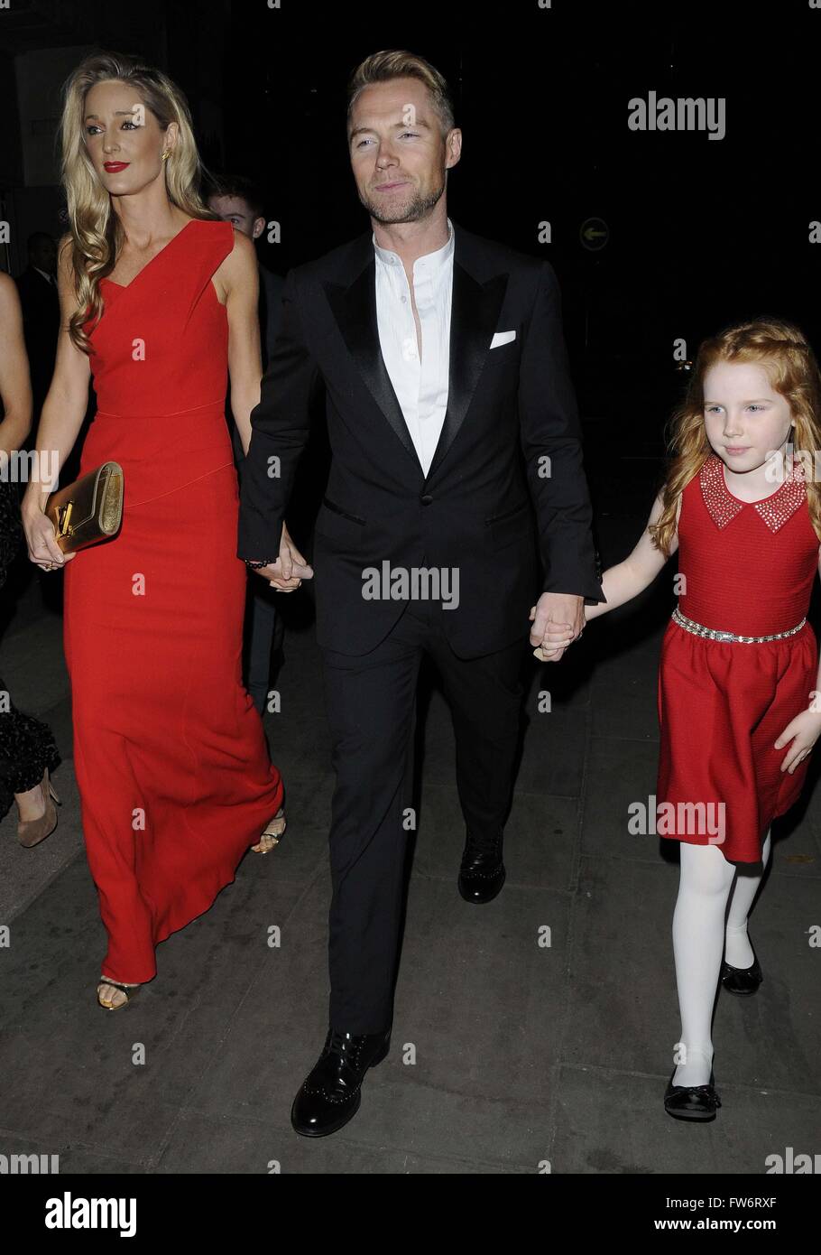 London. 301113. Storm Uechtritz, Ronan Keating and Ali Keating at the ...