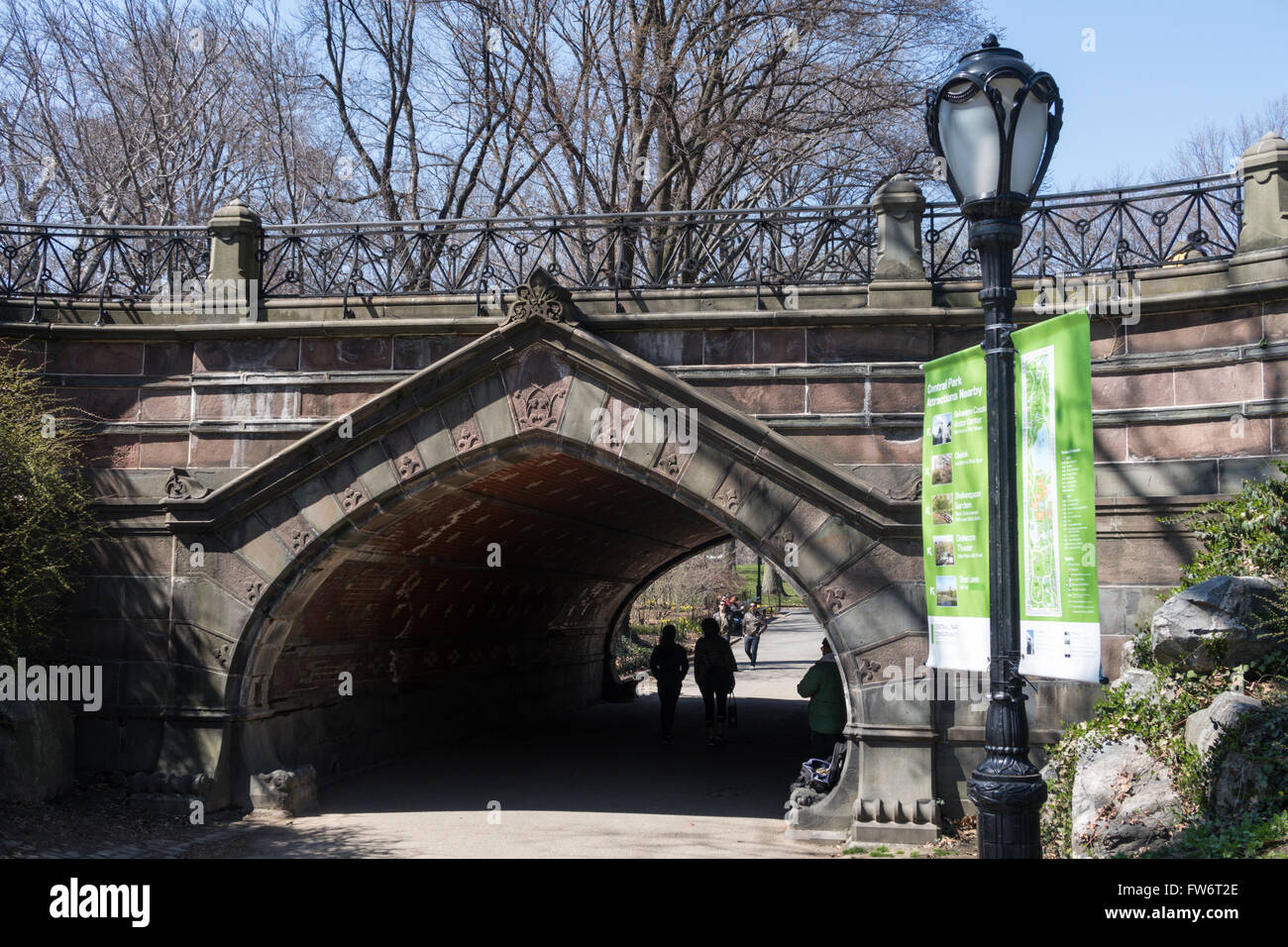 Greywacke Arch Central Park Underpass, NYC Stock Photo - Alamy