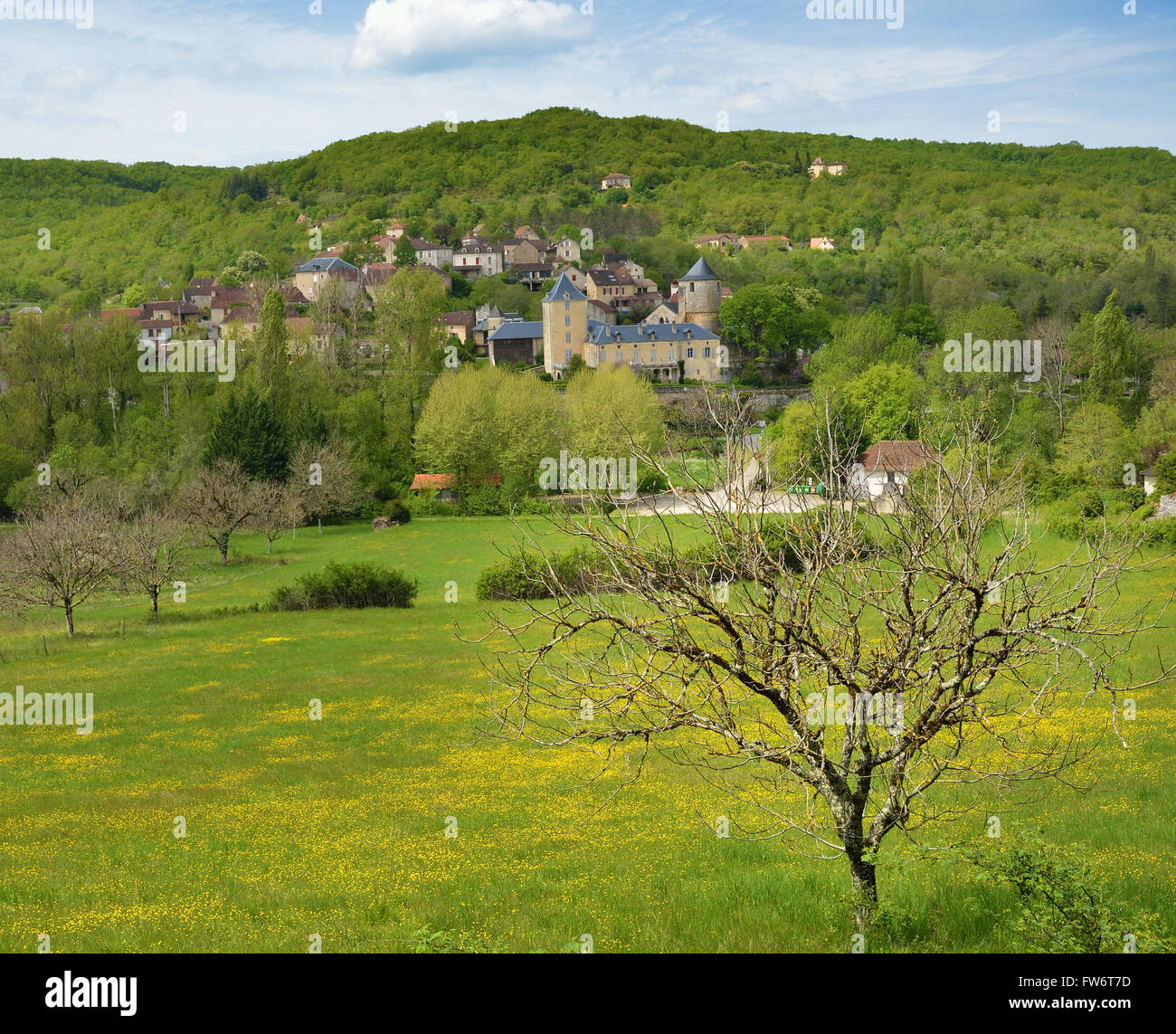 The French village Saint Medard Stock Photo - Alamy