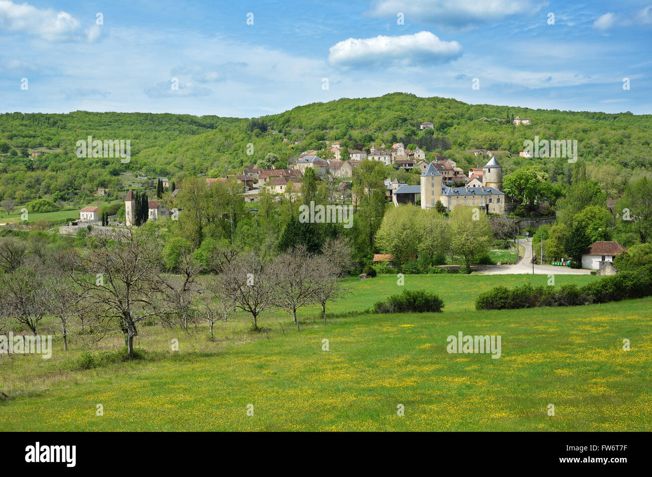 The French village Saint Medard Stock Photo - Alamy