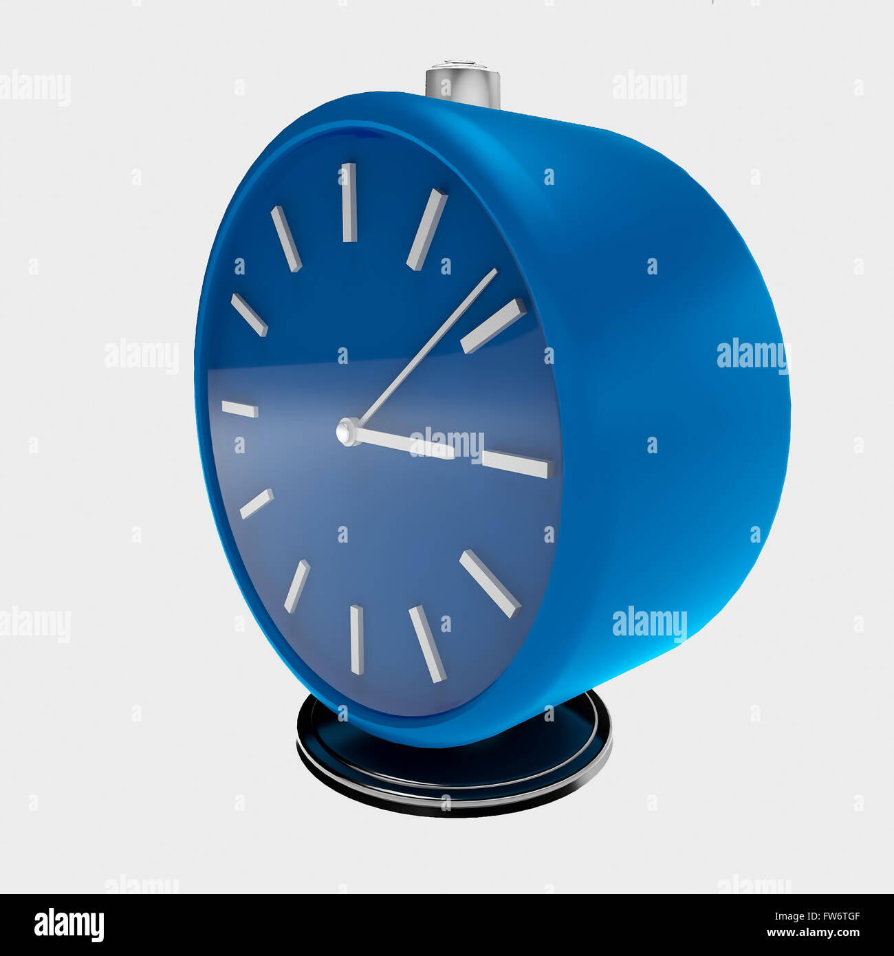 simply blue clock Stock Photo - Alamy