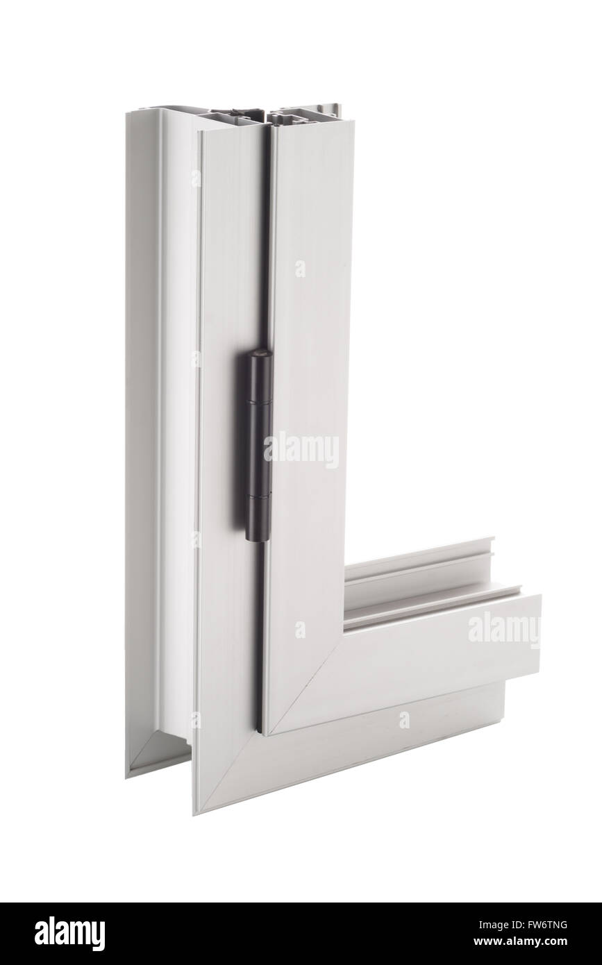 Aluminium window sample isolated on white background Stock Photo - Alamy