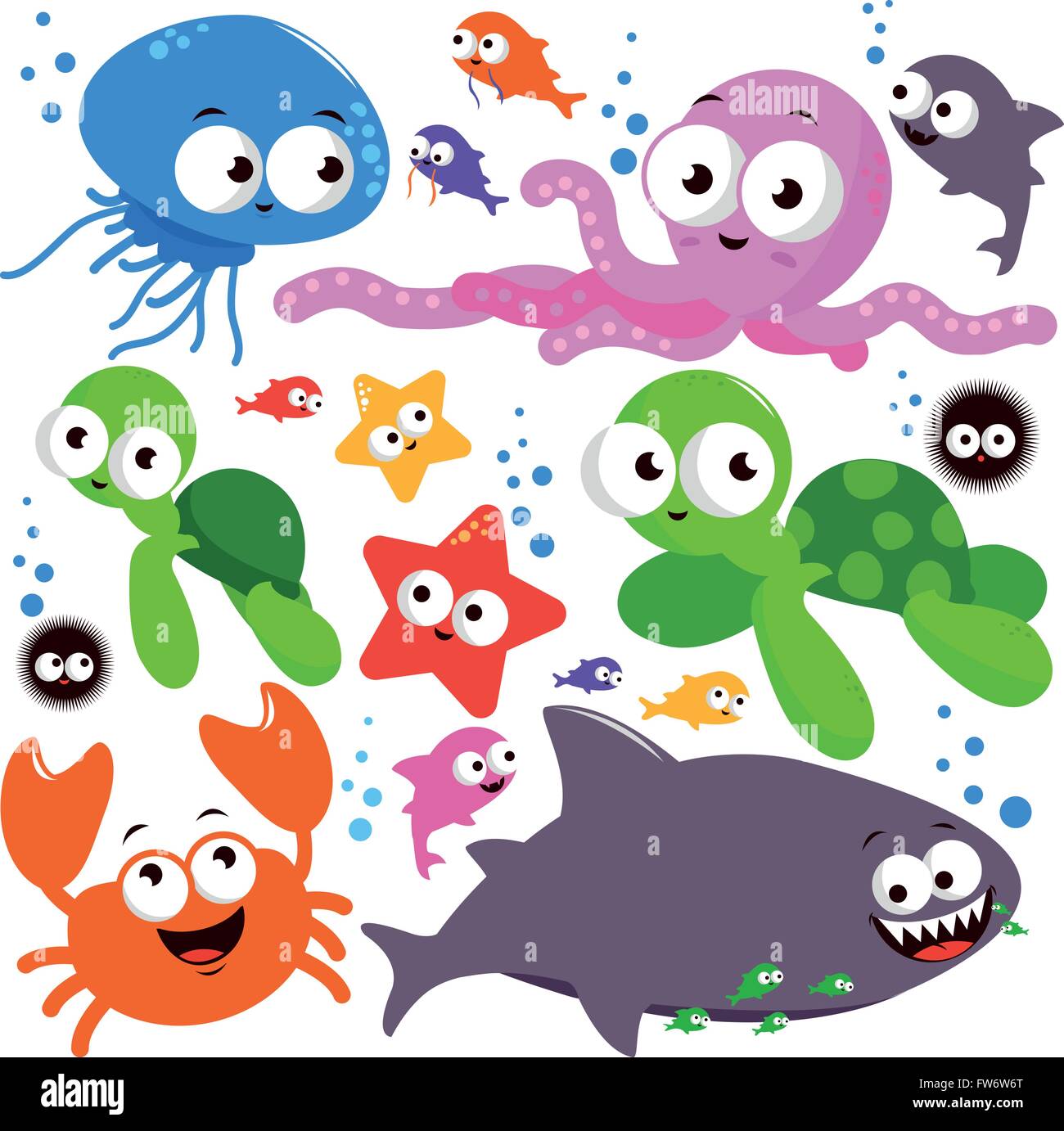 Octopus sea bottom Stock Vector Images - Alamy