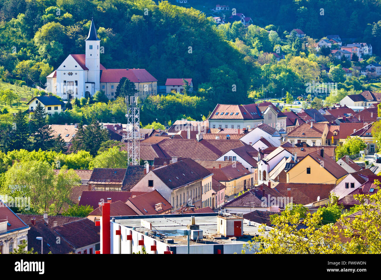 Town of Krapina rooftops view, Zagorje, Croatia Stock Photo - Alamy