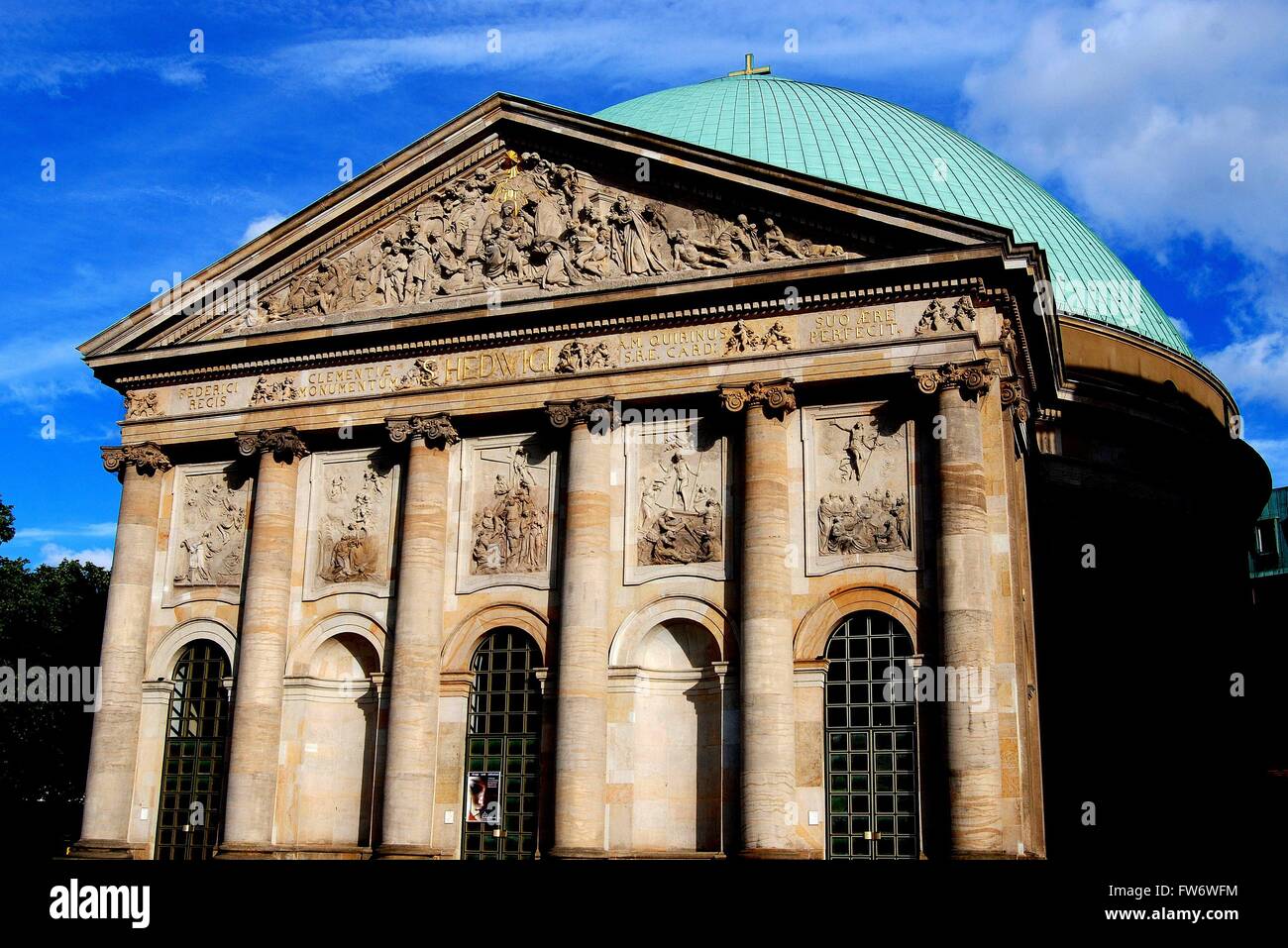 Berlin, Germany: Neo-classical facade of 1747-1773 St. Hedwigs ...