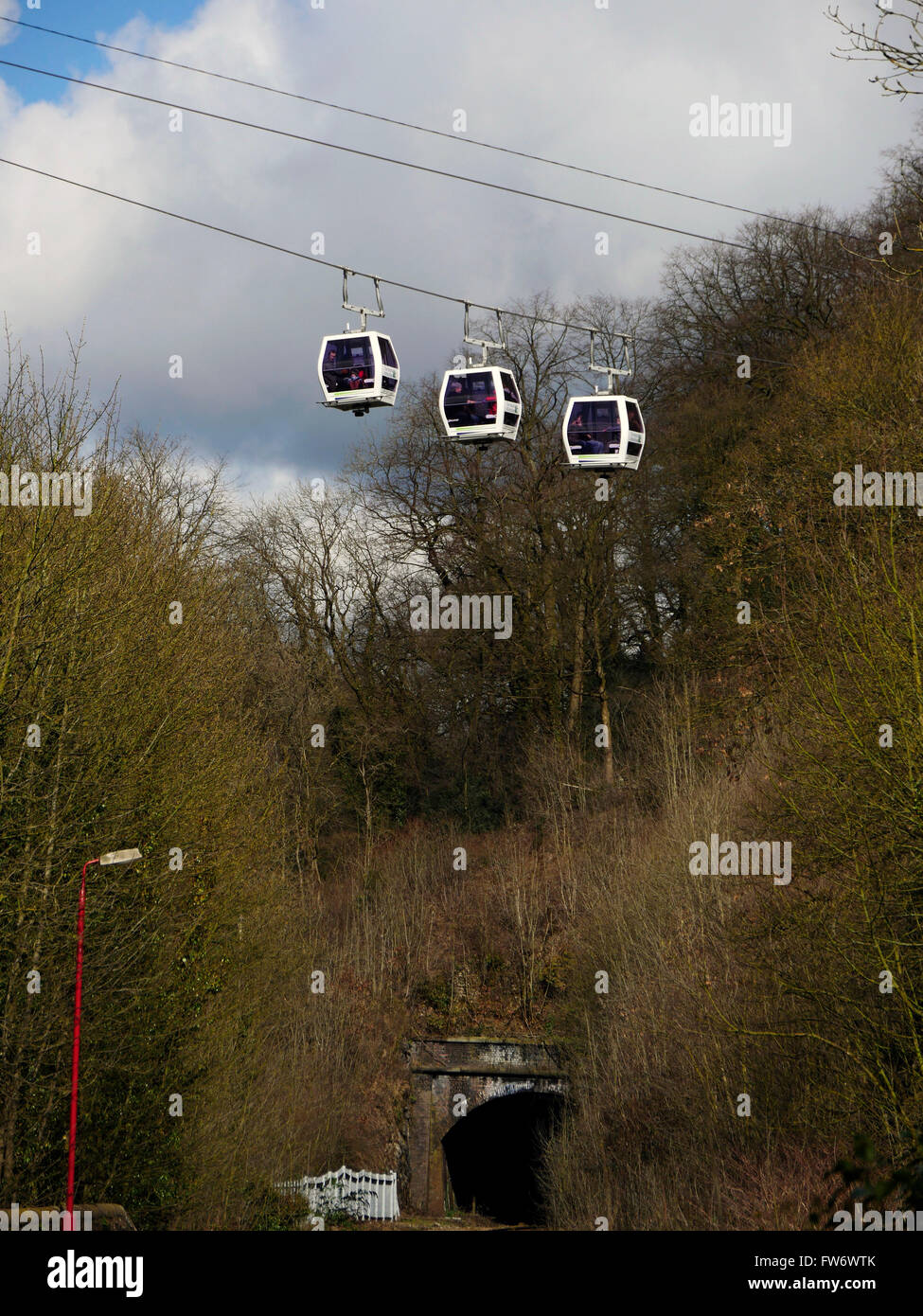 Cable cars Abraham Heights High Tor Matlock Bath Peak District National ...