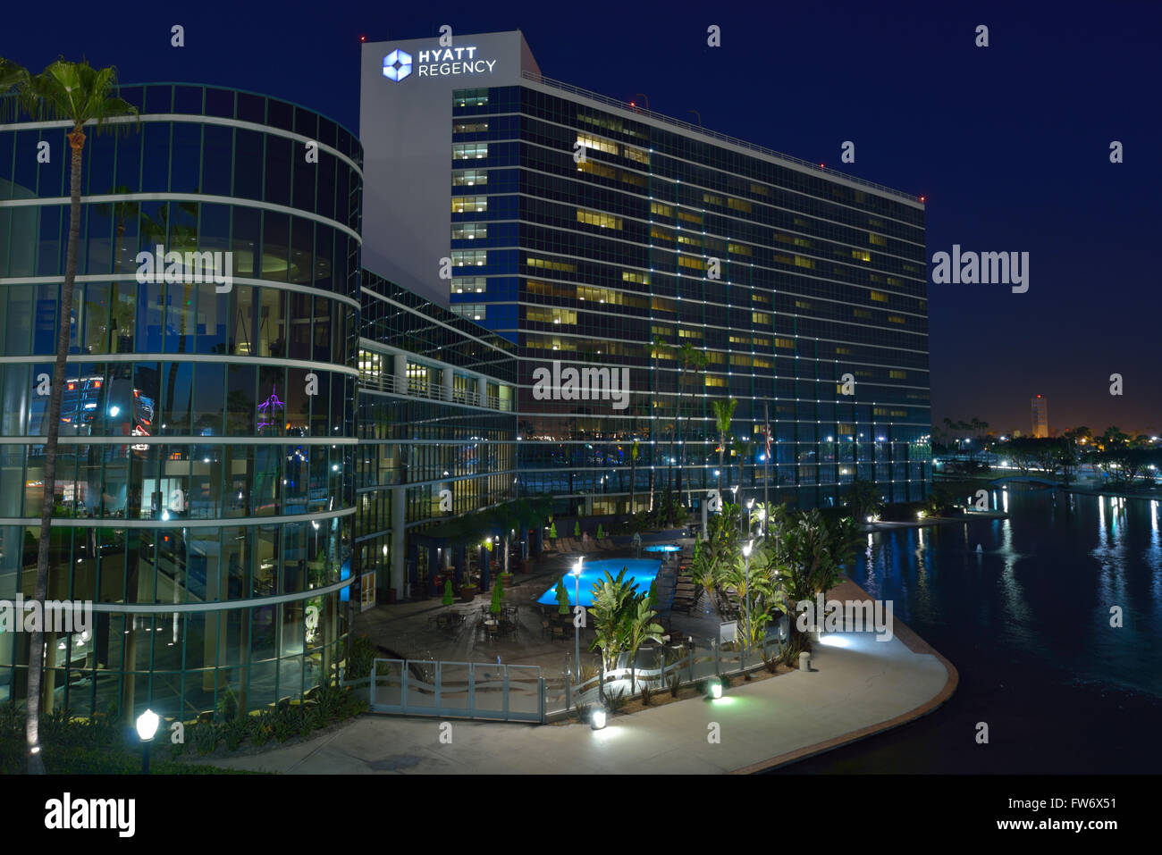 The Hyatt Regency Hotel at the waterfront, Long Beach CA Stock Photo ...