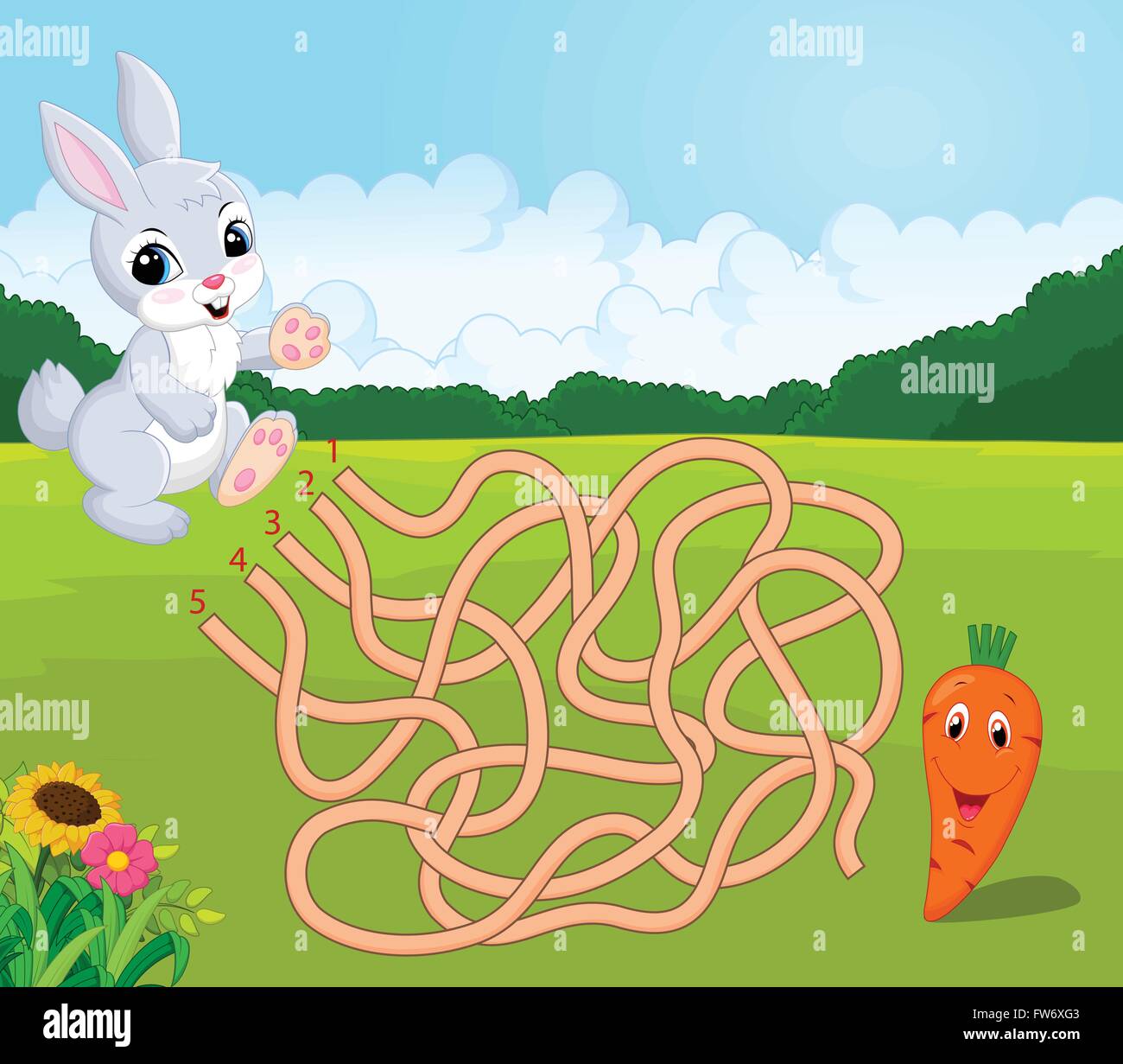 Cartoon rabbit carrot hi-res stock photography and images - Alamy