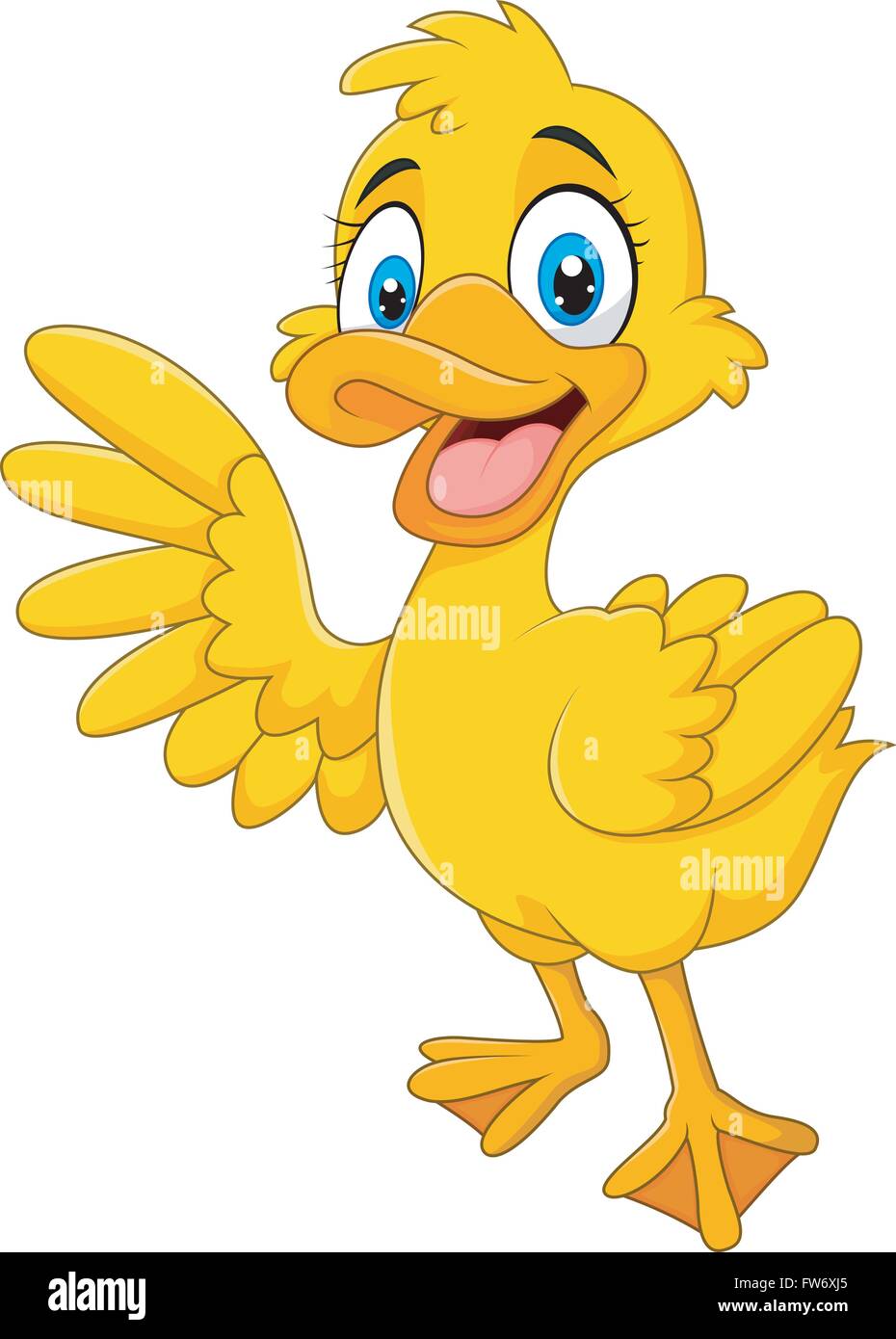 Cartoon funny duck waving hand hi-res stock photography and images - Alamy