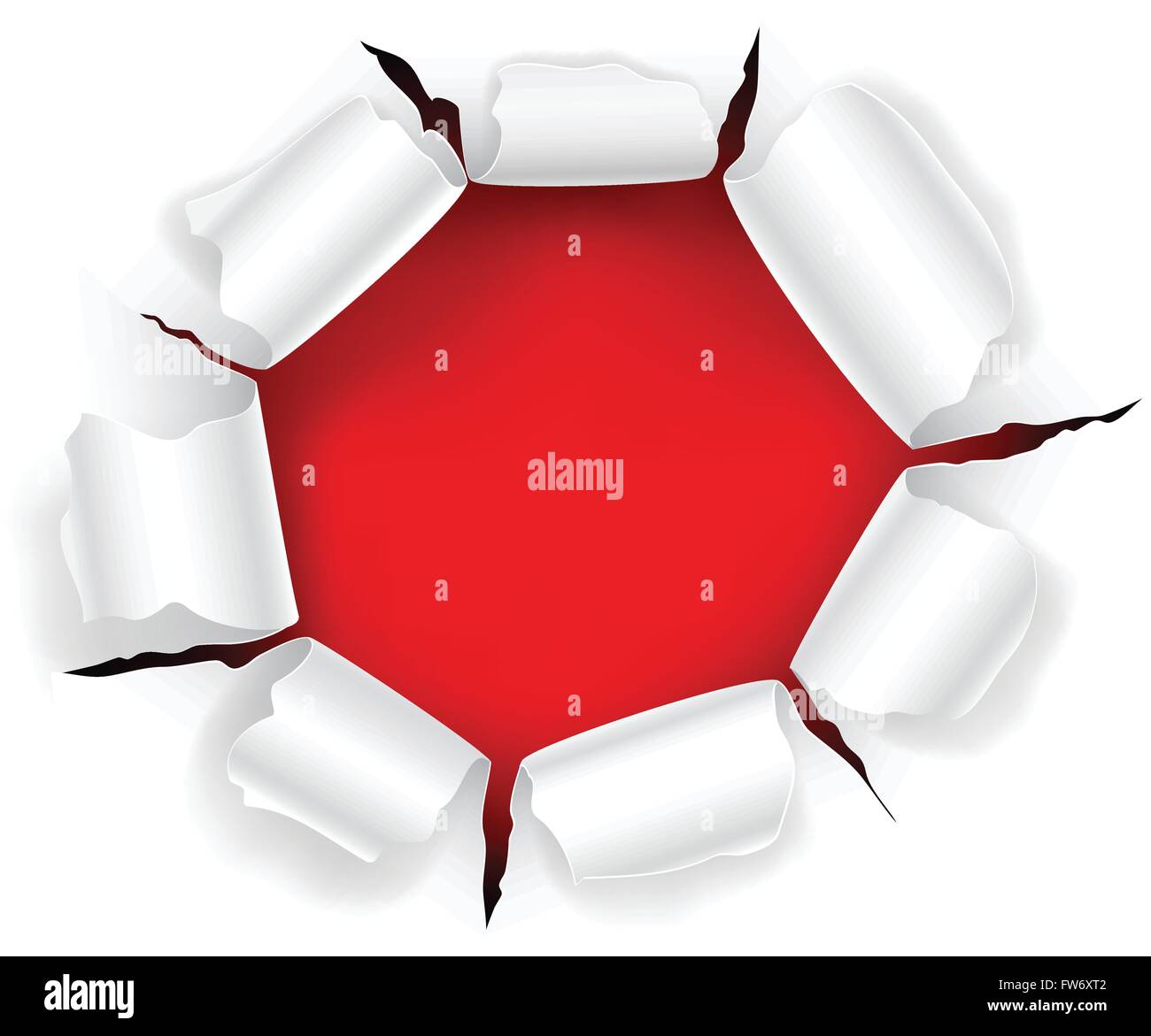 White torn paper cutout Stock Vector Images - Alamy