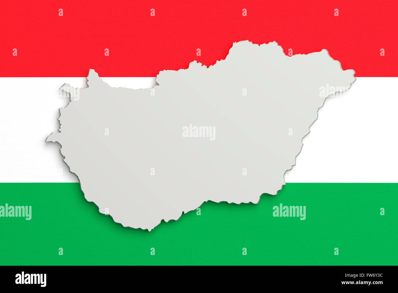 3d rendering of Hungary map and flag on background Stock Photo - Alamy