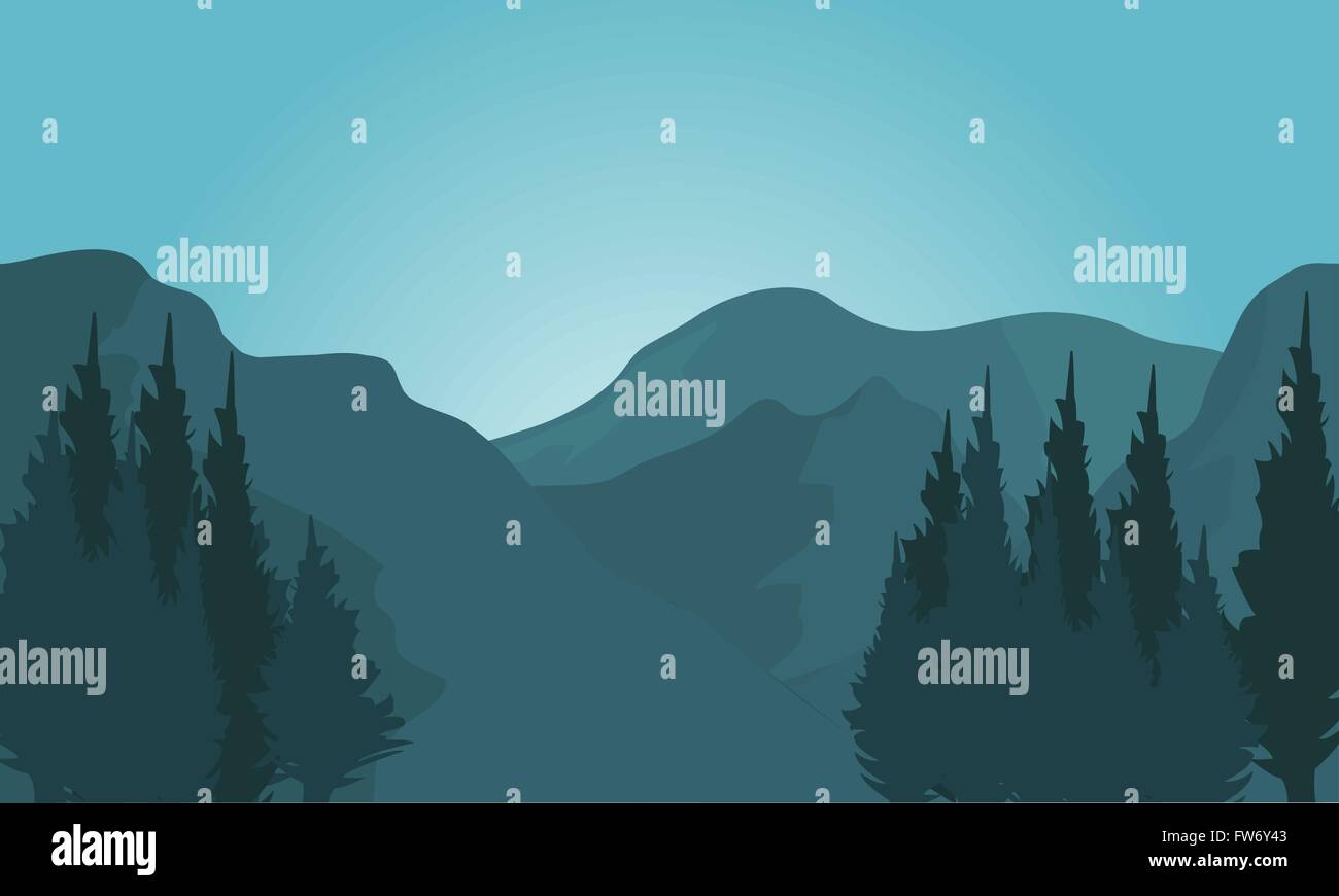 Vector Morning at Mountains Stock Vector Image & Art - Alamy