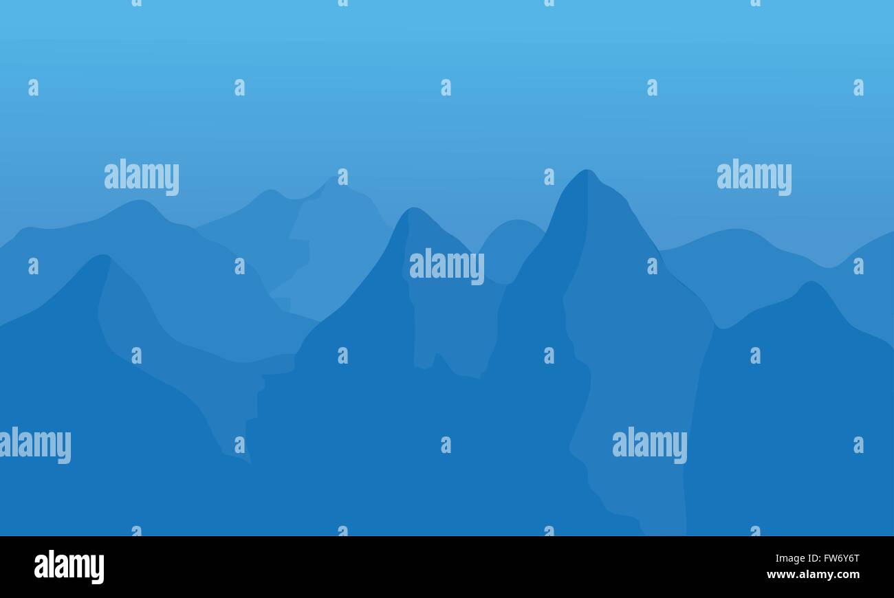 Silhouette of snow in mountains Stock Vector Image & Art - Alamy