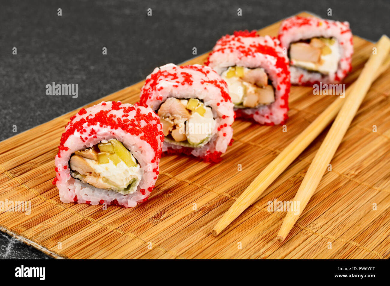 Sushi Florida Isolated on White Background Stock Photo - Alamy