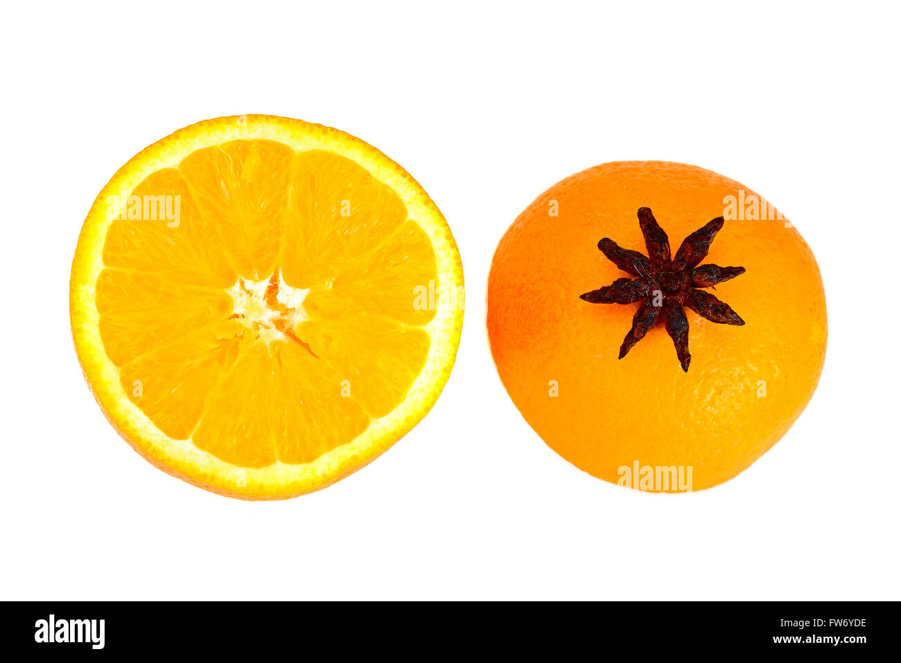 Fresh Tasty Vitamin Orange Isolated on White Stock Photo - Alamy