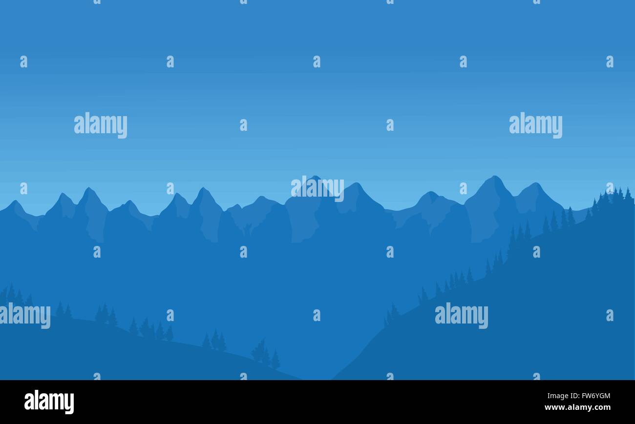 Lakeside view of mountains Stock Vector Images - Alamy