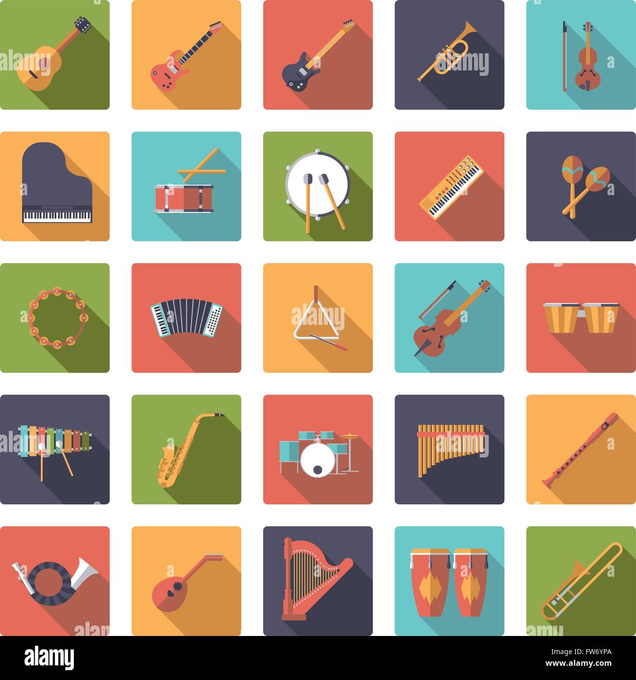 Guitar in shadow Stock Vector Images - Alamy