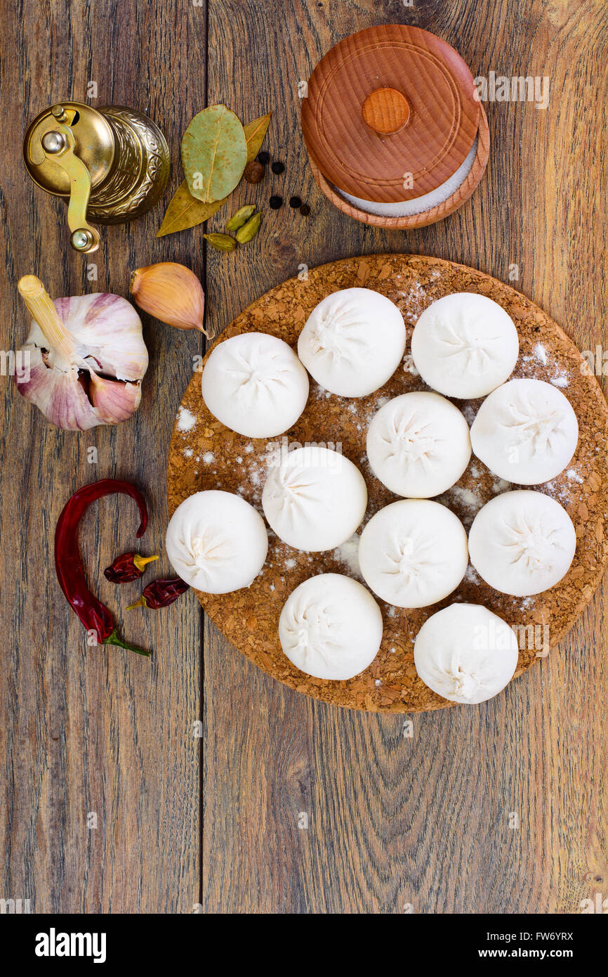 Khinkali National Dish of Georgian Cuisine Stock Photo - Alamy