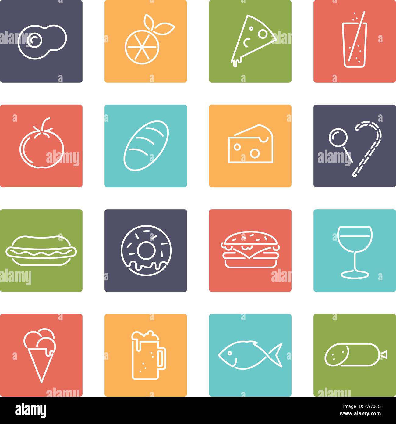 Squares of meat Stock Vector Images - Alamy