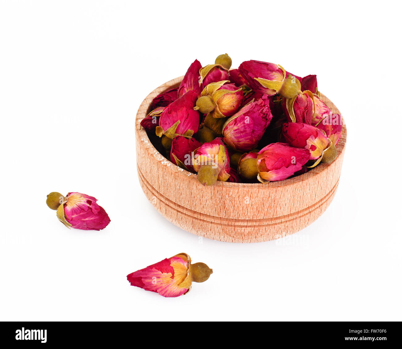 Dry Loose Tea Hibiscus Isolated on White Background Stock Photo - Alamy