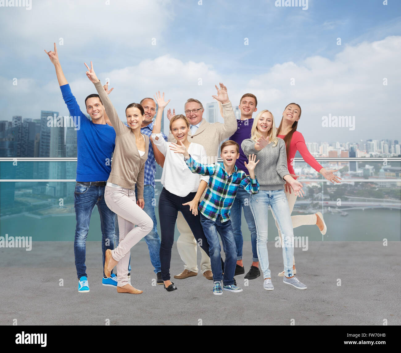 group of smiling people having fun Stock Photo - Alamy
