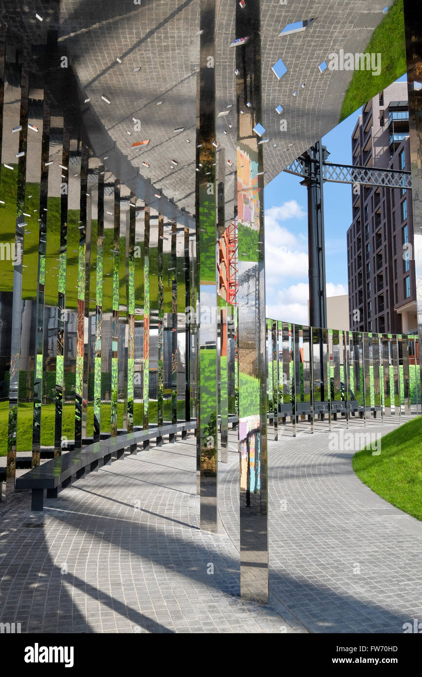 Gasholder Park, No. 8 King’s Cross, London, England Stock Photo - Alamy