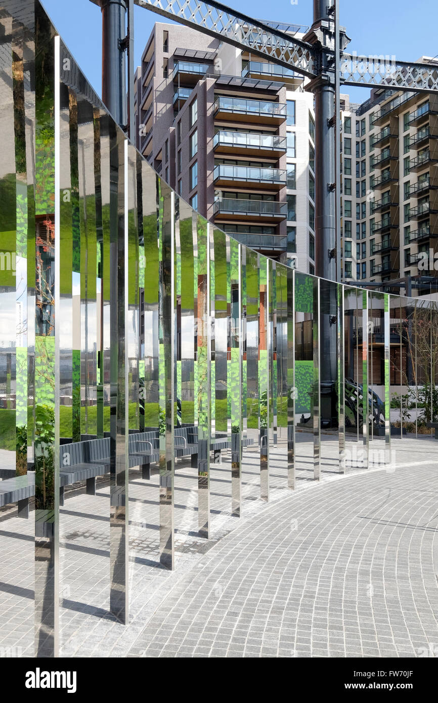 Gasholder Park, No. 8 King’s Cross, London, England Stock Photo - Alamy