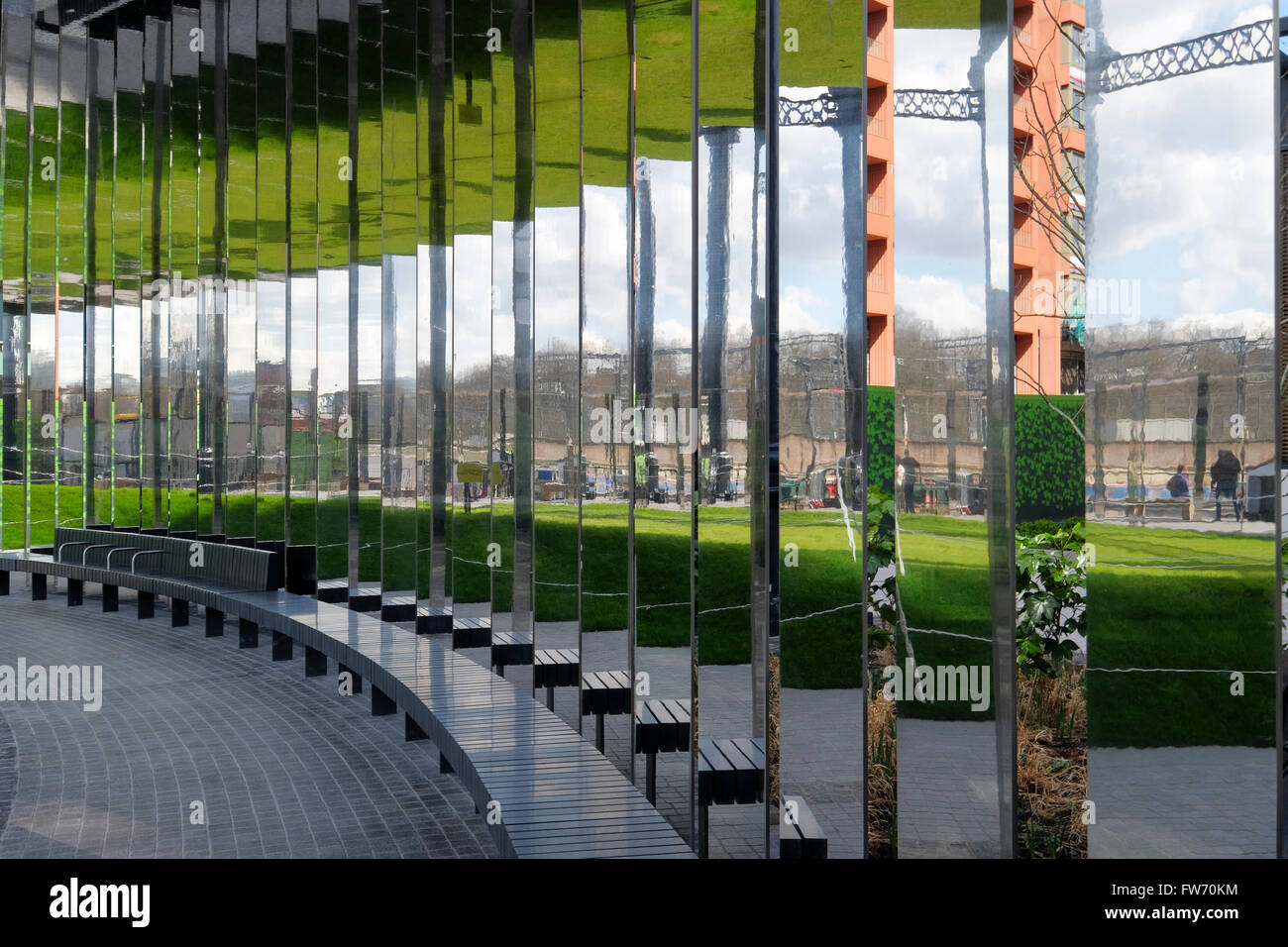 Gasholder Park, No. 8 King’s Cross, London, England Stock Photo - Alamy