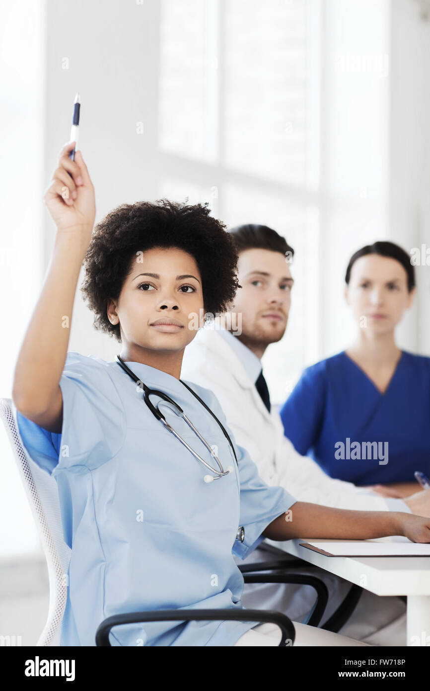 group of happy doctors on conference at hospital Stock Photo - Alamy