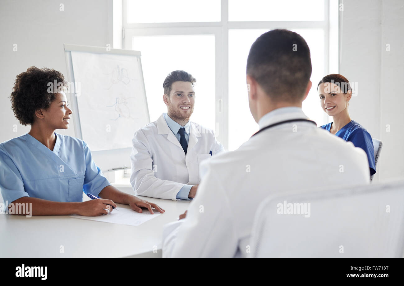 group of happy doctors meeting at hospital office Stock Photo - Alamy