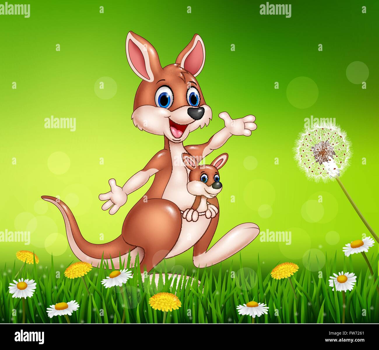 Clipart De Canguru Joey Cartoon Baby Kangaroo Stock Vector.