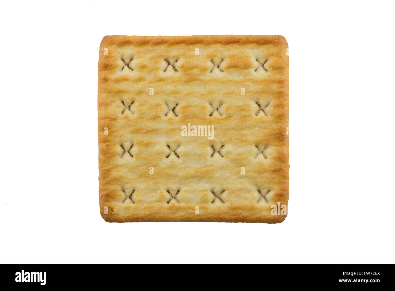 Square baked cracker isolated on white background Stock Photo - Alamy