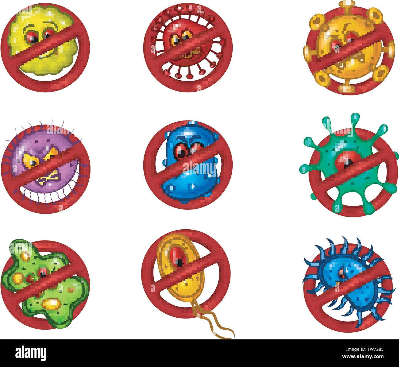 Illustration of stop virus Stock Vector Image & Art - Alamy